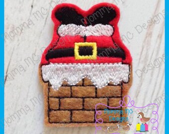 Santa Stuck in Chimney Cutout Shape, Winter Decor Paint by Line ...