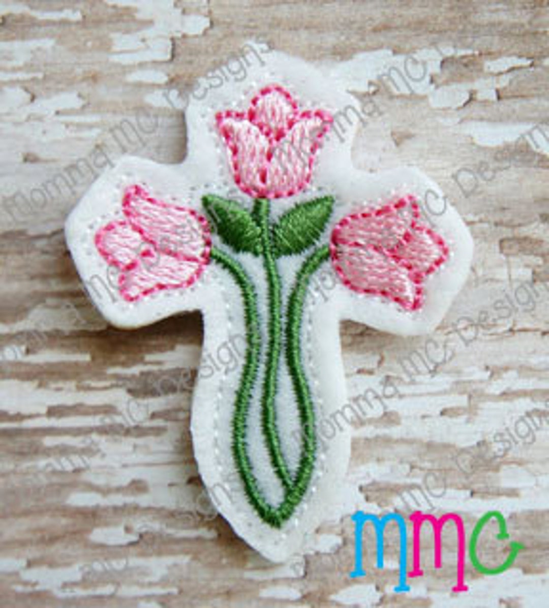 Tulip Cross Felt Feltie Embroidery Design - Etsy