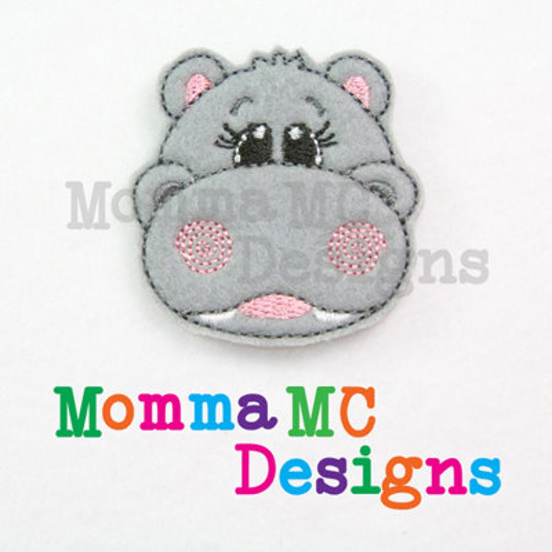 Hippo Felt Feltie Embroidery Design - Etsy