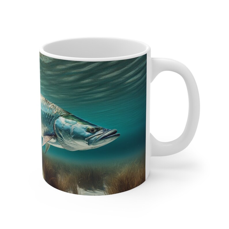 Silver Tarpon Coffee Mug 11oz Coffee Mug Ceramic Glossy Wrap Art Tarpon ...