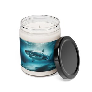 Great White Shark Ocean Candle | 100% Natural Soy Wax Scented Unscented ...