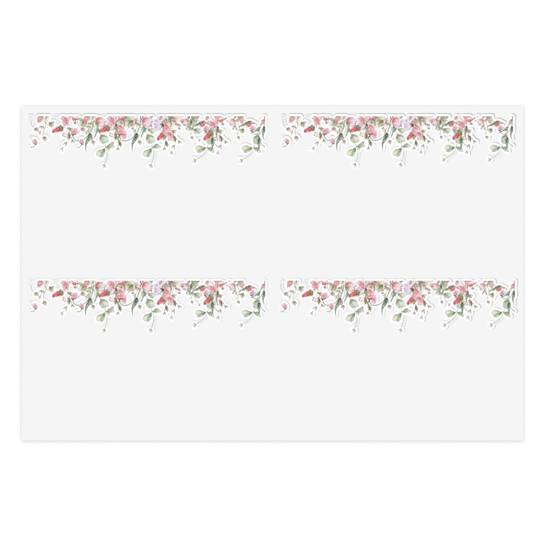 Floral Border Stickers, Flower Edge Decals, Scrapbook Flower Stickers ...