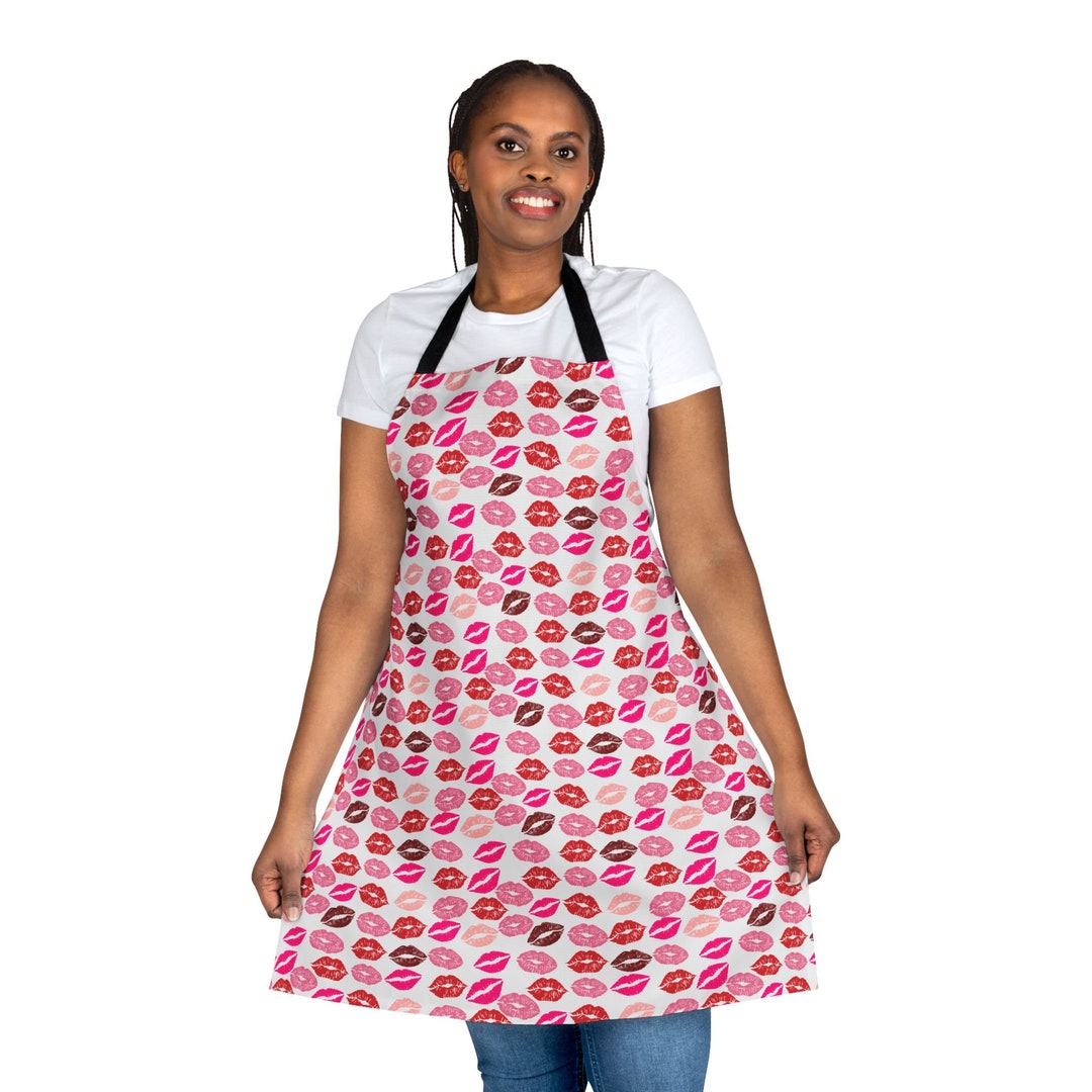 Apron, Chef's Kiss Trendy Cooking Apron, Gift for Her, 5-color Straps ...