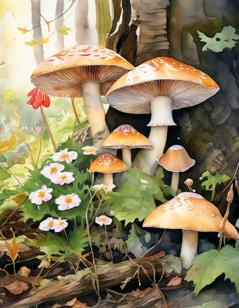 Cottage Core Garden Digital Print, Botanical Artwork, Nature Wall Decor ...