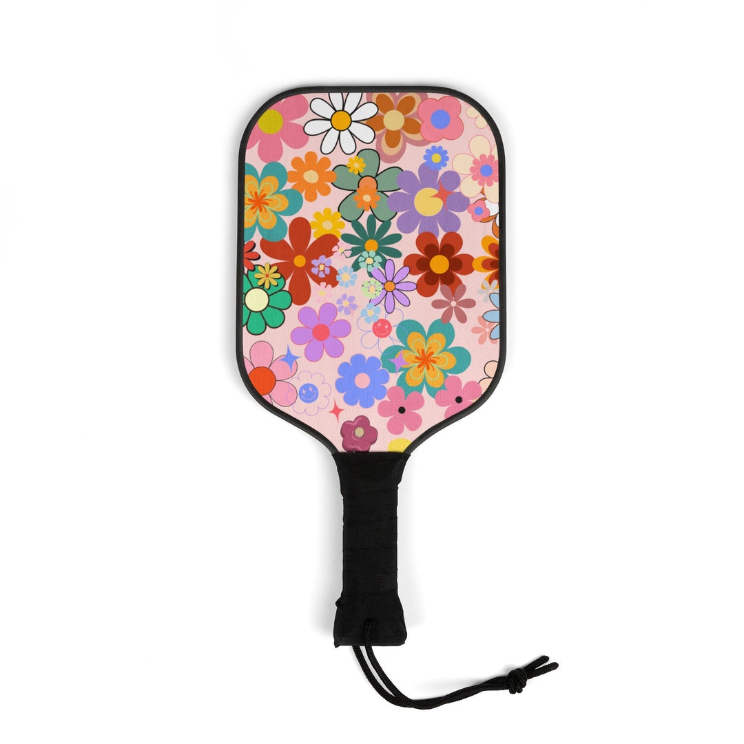 Wildflower Pickle Ball Set, Floral Pickleball Paddle Set, Flower Design ...