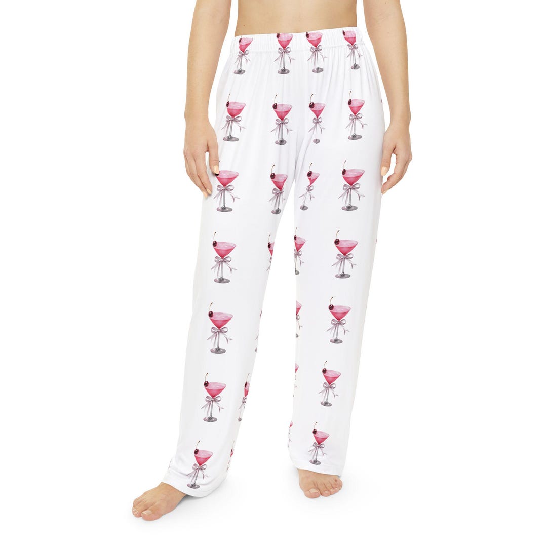 Pink Martini Coquette Women's Pajama Pants, Flirty Lounge Sleepwear ...