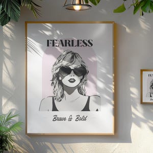Poster Graphic Music Fearless Affirmation for Girls Room or Swiftea ...