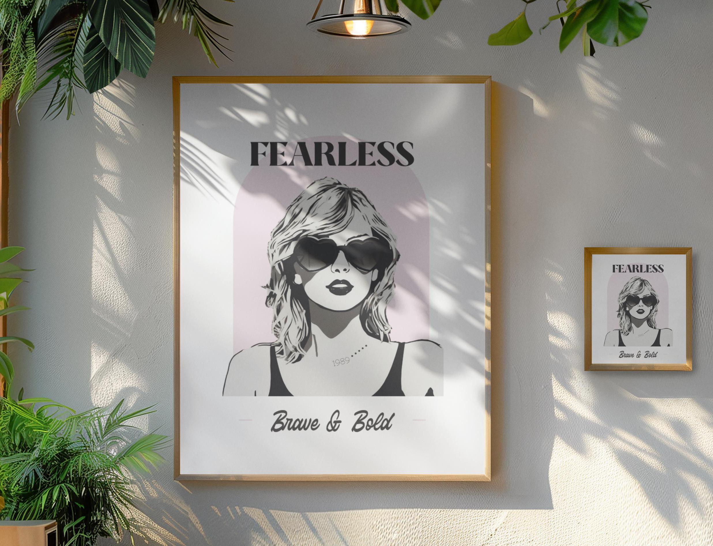 Poster Graphic Music Fearless Affirmation for Girls Room or Swiftea ...