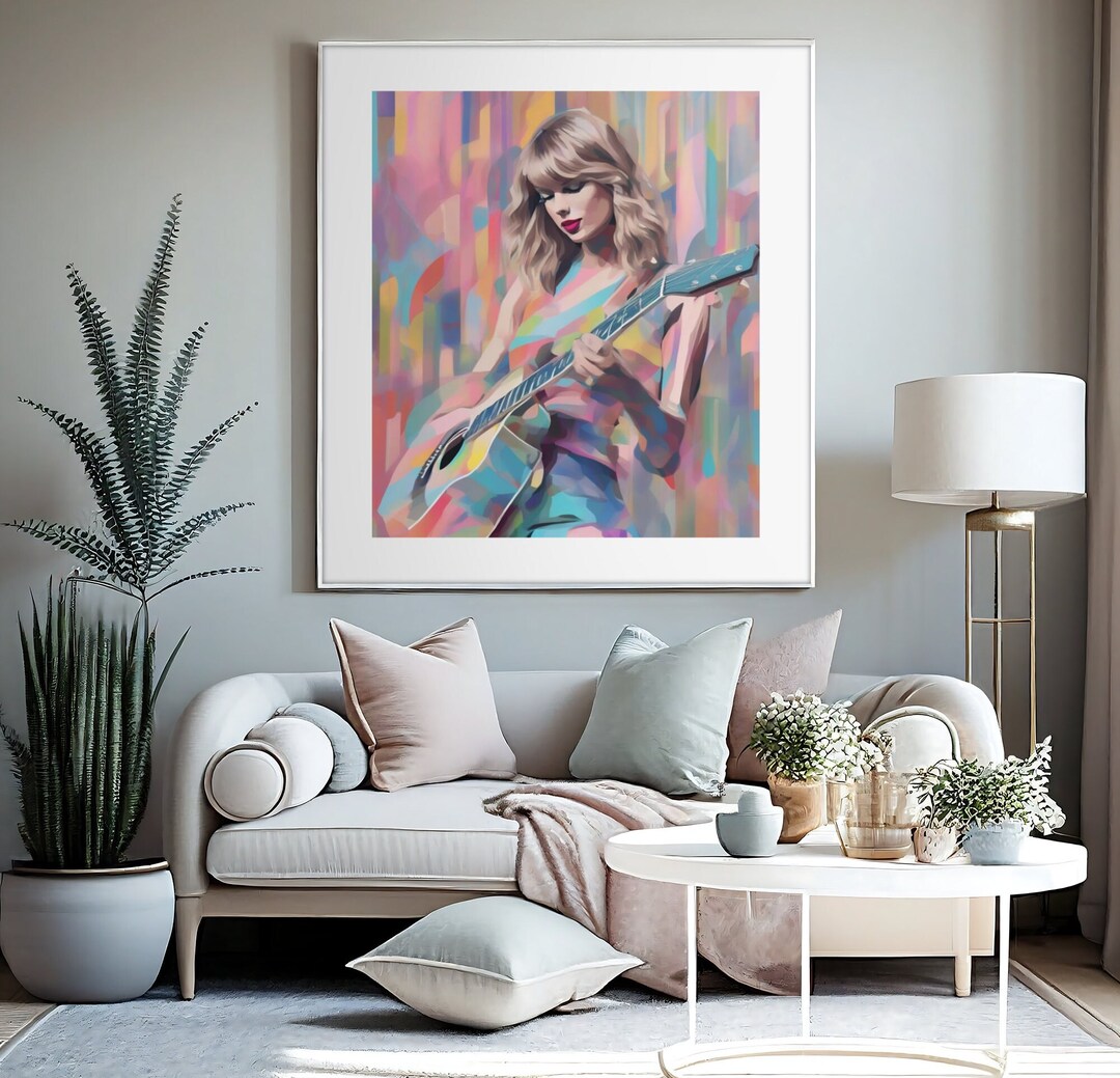 Taylor Printable Pink Wall Art Themed Watercolor Pastel Artsy Print for ...