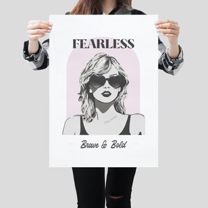 Poster Graphic Music Fearless Affirmation for Girls Room or Swiftea ...
