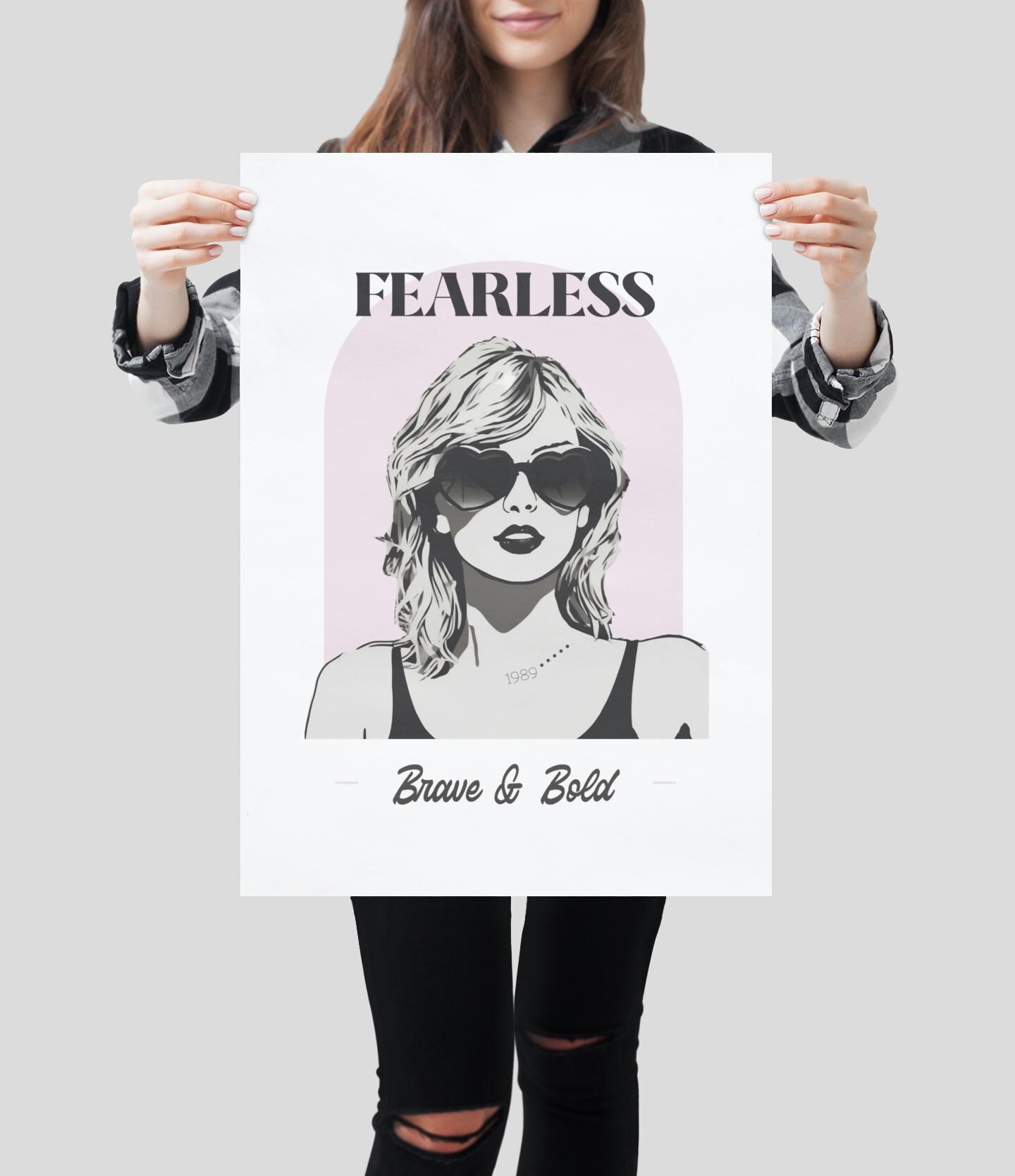 Poster Graphic Music Fearless Affirmation for Girls Room or Swiftea ...