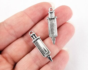 Syringe Needle Charm | Etsy