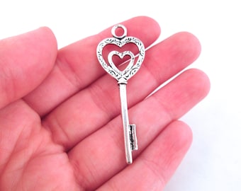 Heart skeleton key | Etsy