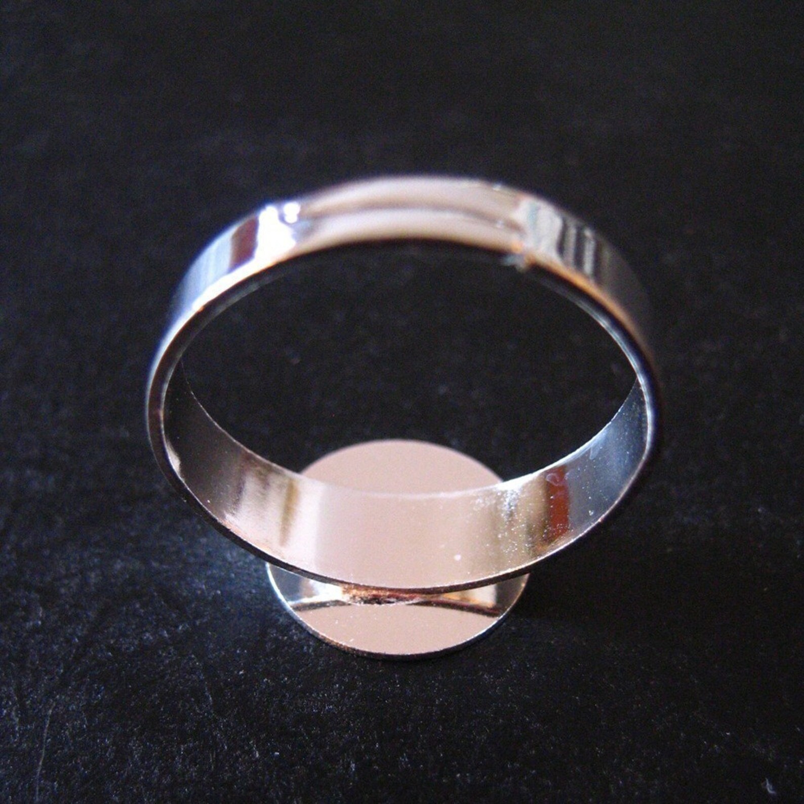 Silver Plated 10mm Ring Base Wide Band Adjustable Blanks - Etsy