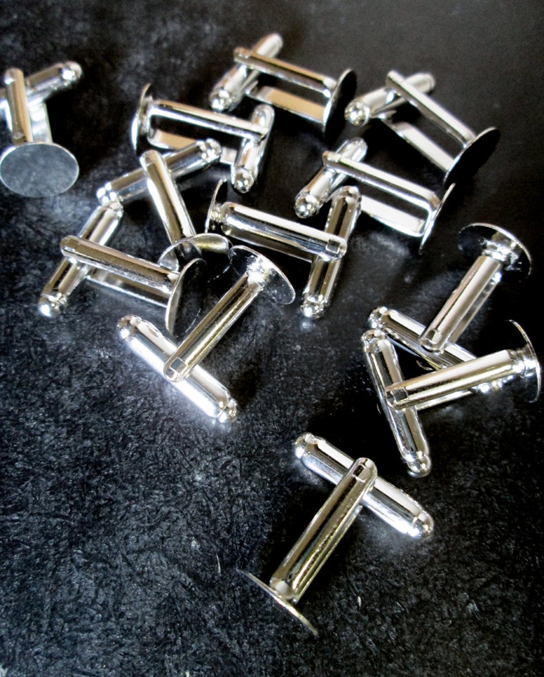 10mm Cuff Links, Platinum Plated, Lead and Nickel Free, Pick Your ...
