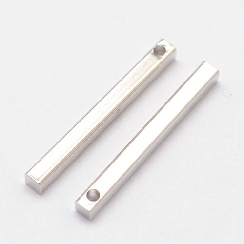 Silver Bar Pendants Long Bar Charms 40x2mm Pick Your Amount - Etsy