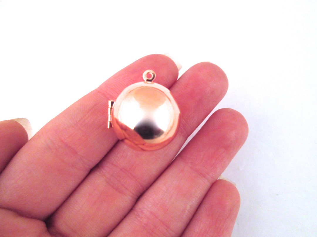 18mm Rose Gold Ball Locket Pendant - Etsy