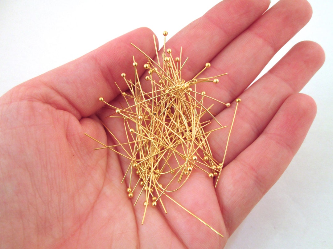 Gold Plated Ball Pins 35mm Long, Pick Your Amount, C219 - Etsy
