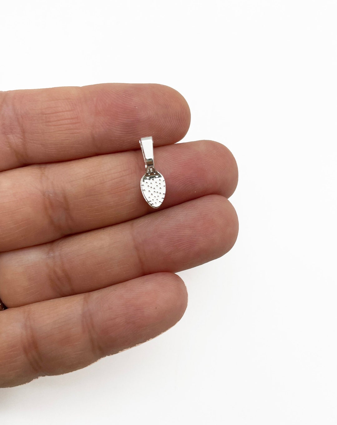 10 Silver Plated Leaf Bails, L75 - Etsy