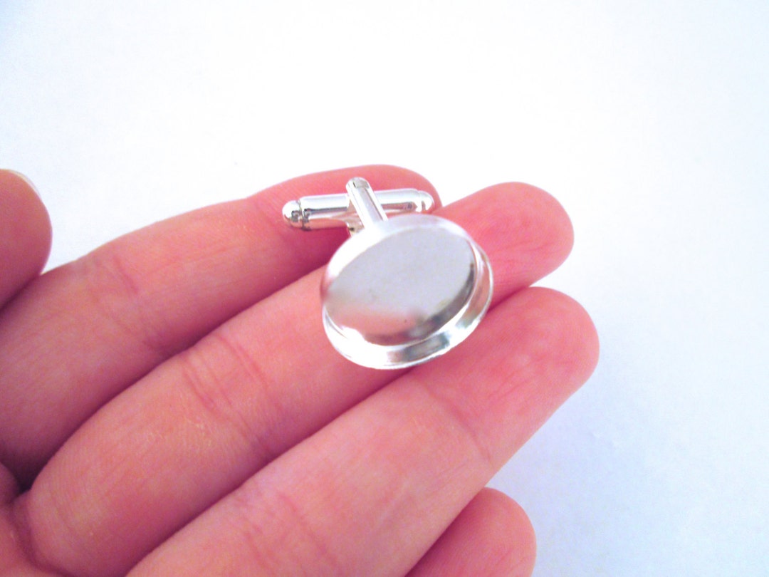 16mm Silver Bezel Cuff Links - Etsy