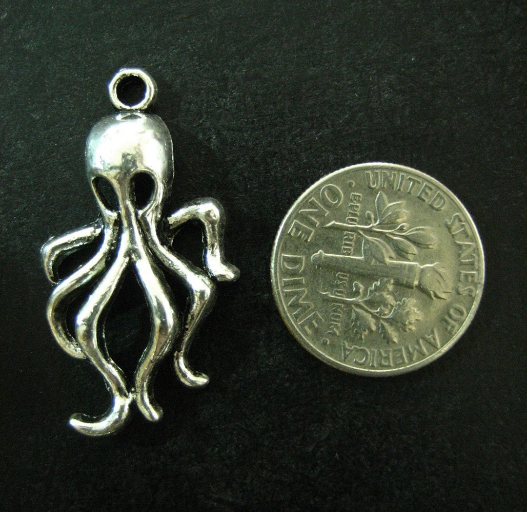 Octopus Pendants Charms Silver Plated Pick Your Amount - Etsy