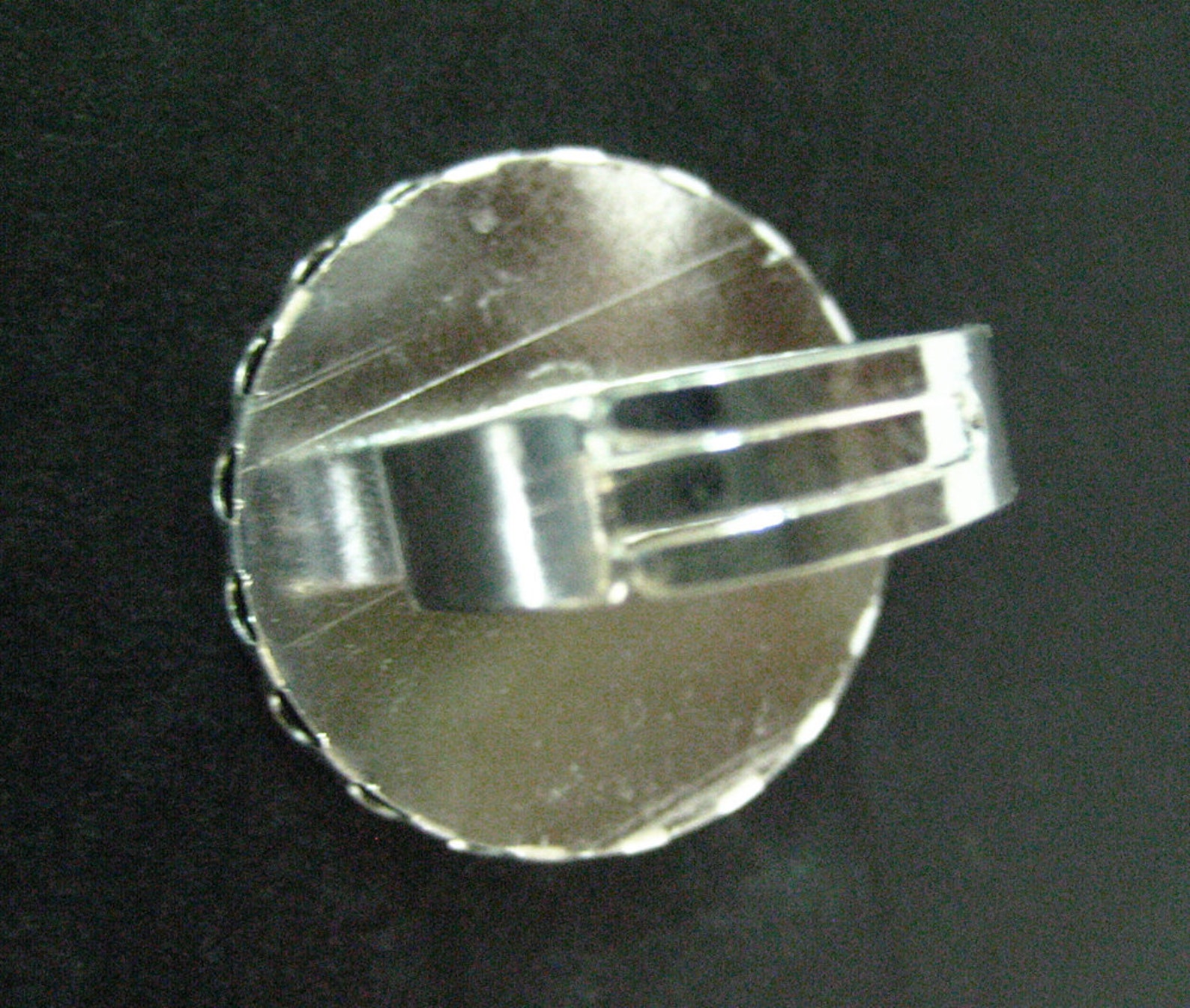 25mm Bezel Ring Bases Silver Plated Lace or Scalloped Edge | Etsy