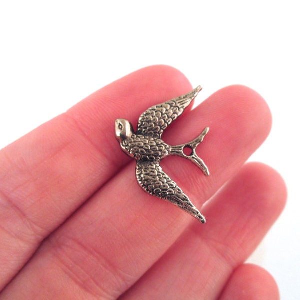 Sparrow Bird Charm - Etsy