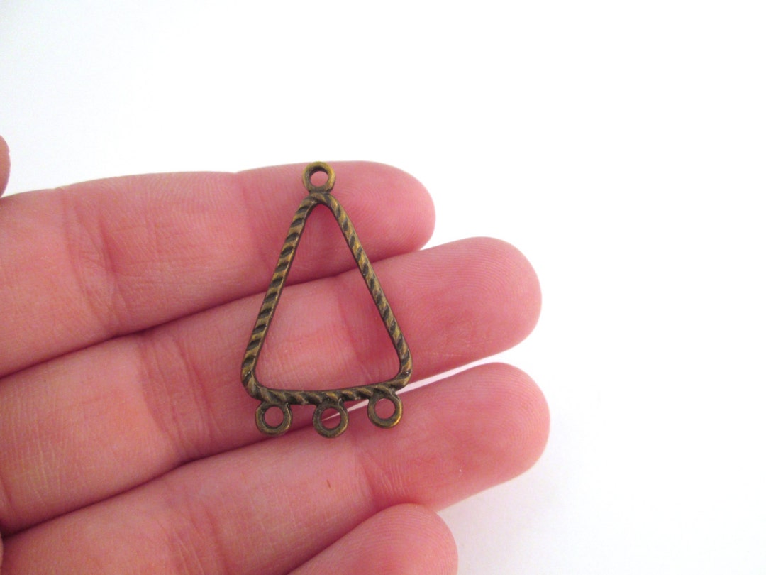 Triangle Connector Chandelier Pendant Charms Brass Plated - Etsy