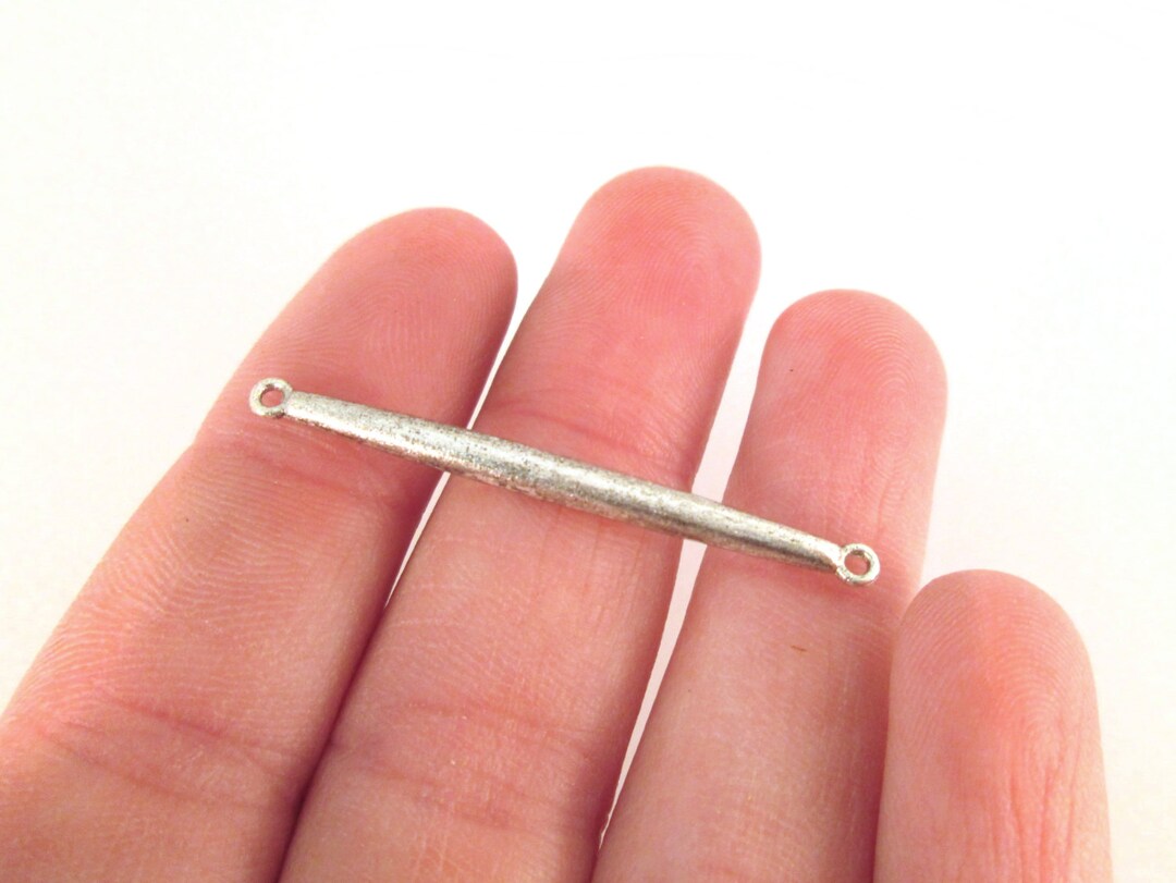 10 Silver Plated Bar Connecter Links, Lead and Nickel Free, A179 - Etsy
