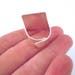 20mm Unisex Ring Bases Silver Plated Blank Square Pad Base - Etsy