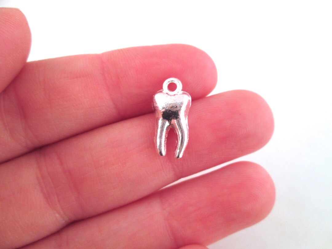 Silver Tooth Teeth Charm Pendants, Pick Your Amount, L143 - Etsy
