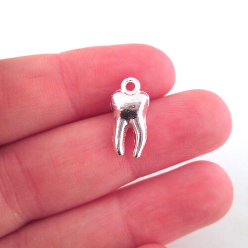 Silver Tooth Teeth Charm Pendants Pick Your Amount L143 - Etsy