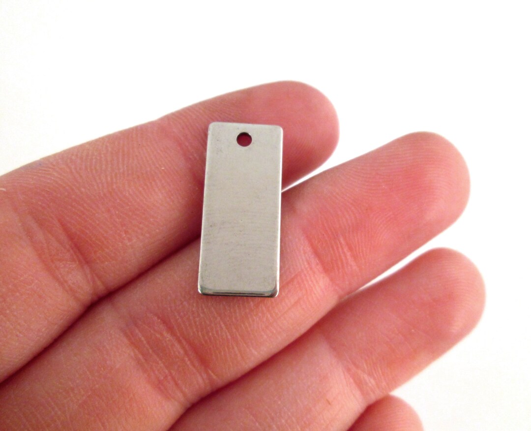 Rectangular Stainless Steel Stamping Tag 21x9mm Pendant - Etsy