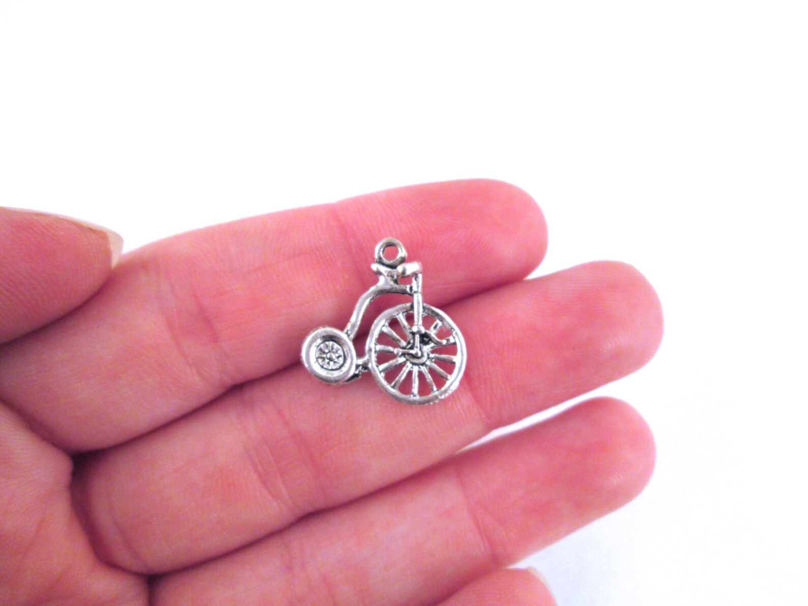 Silver Plated Bicycle Charms Bike Pendants Pennyfarthing - Etsy