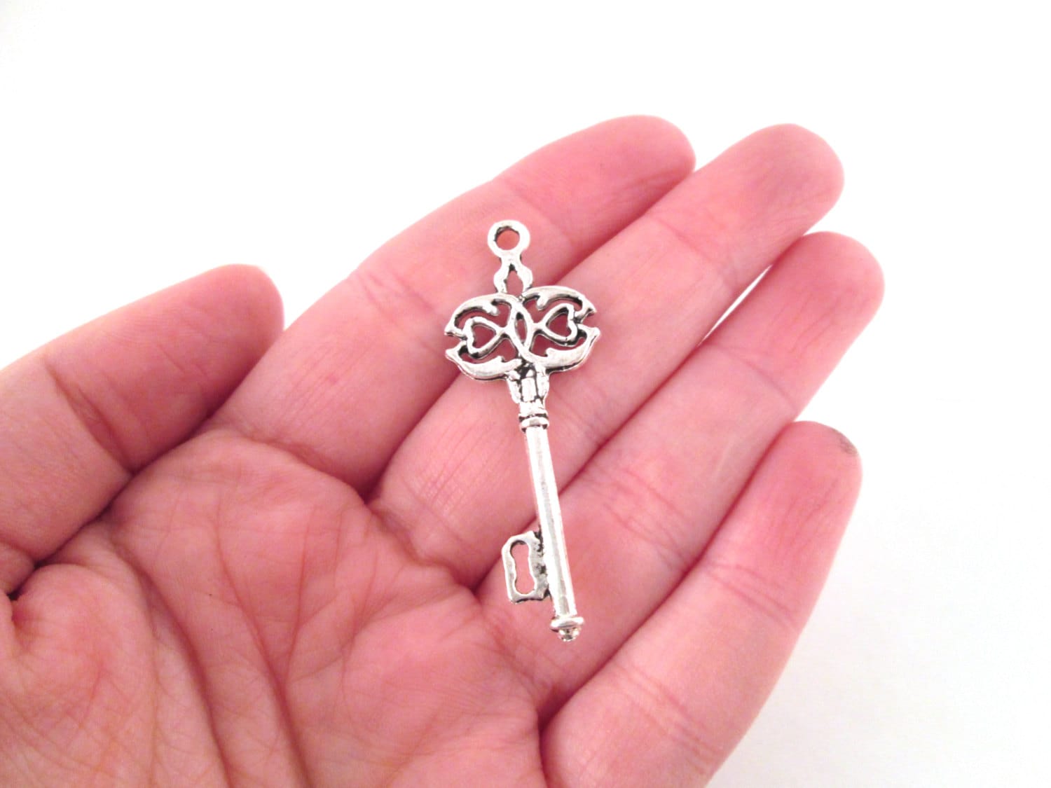 Silver Skeleton Key Charms Pick Your Amount 45x17mm D164 - Etsy