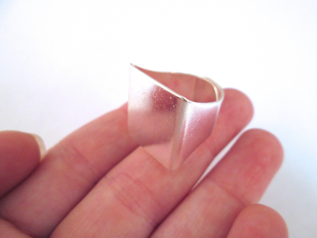 20mm Unisex Ring Bases, Silver Plated Blank Square Pad Base Adjustable ...