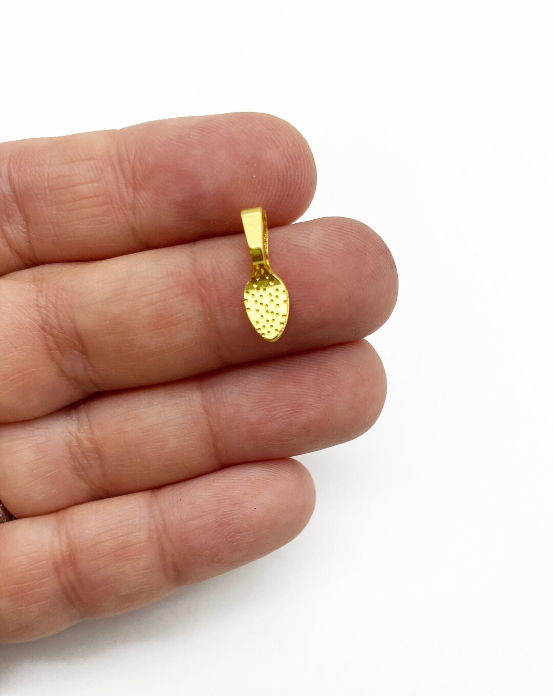 10 Gold Plated Leaf Bails, L76 - Etsy