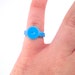 Children's Turquoise Blue Plastic Ring Base With a 9mm Glue Pad Size 3 ...
