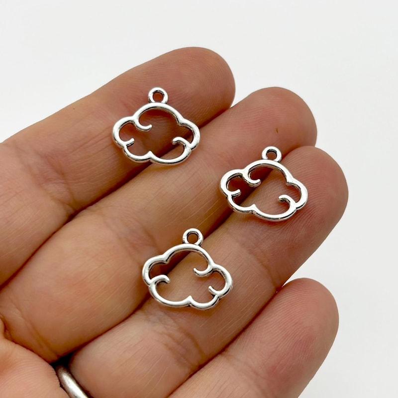 Cloud Bezel Charm Pendant - Etsy