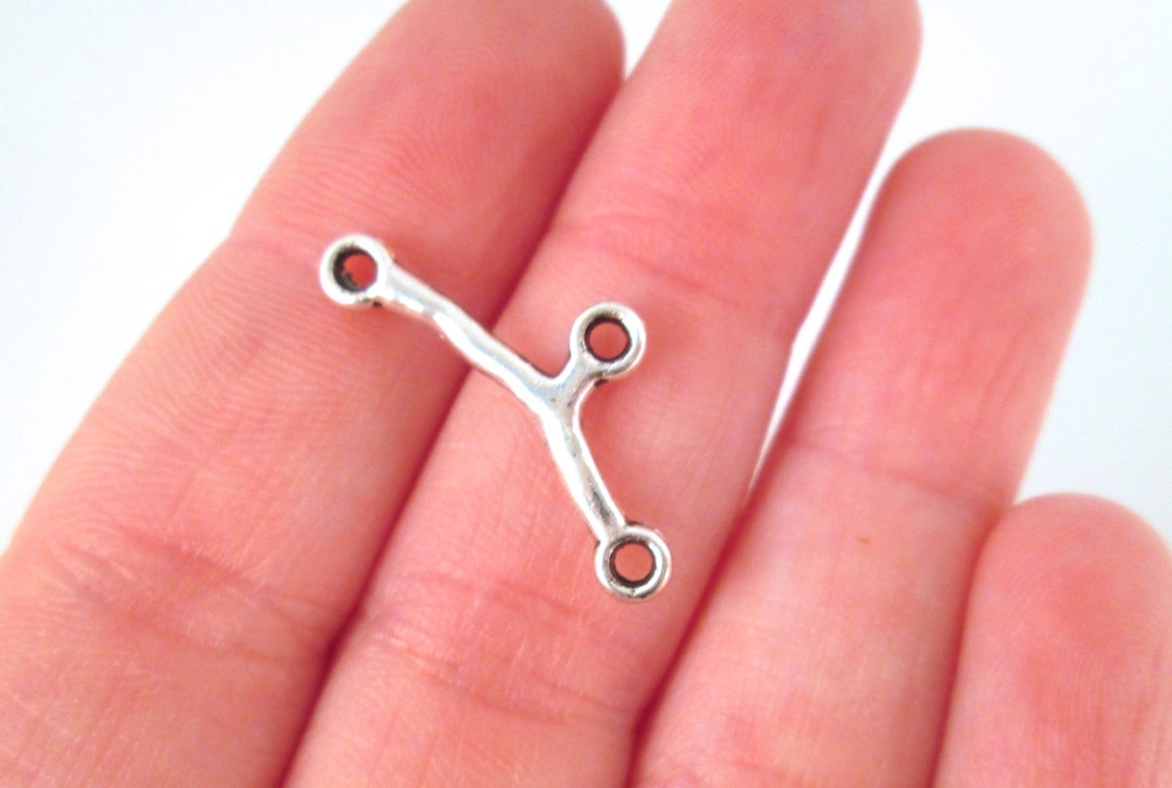 Small Branch Connecter Pendants, Connector Charms, Silver Plated, Pick ...
