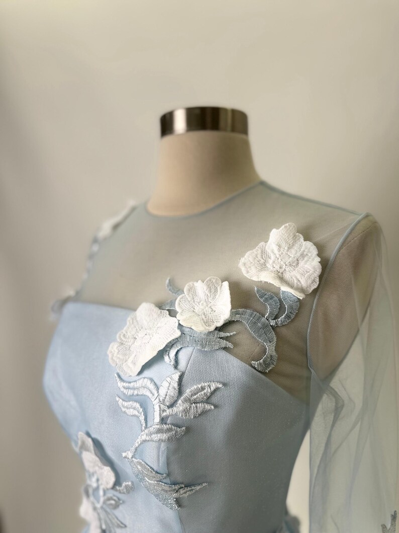 Enchanting Blue Floral Anna Augusta Evening Maxi Dress - Etsy