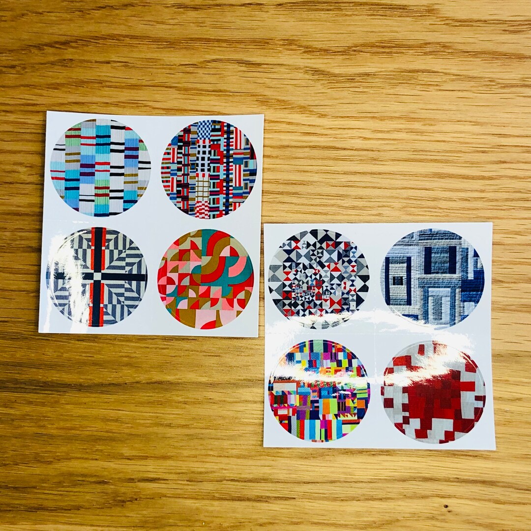 Set of 8 Modern Quilt Stickers- 1 of Each Design - Etsy