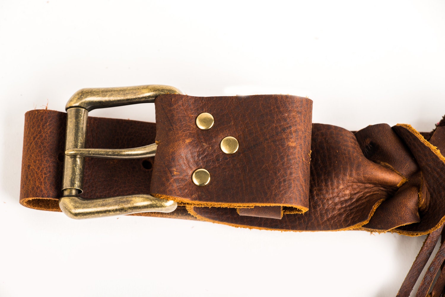 Brown Leather Belt Bag Shi Pocket Belts One of a Kind - Etsy