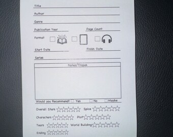 Book Review Sticky Notes Notepad Kit Medium - Etsy