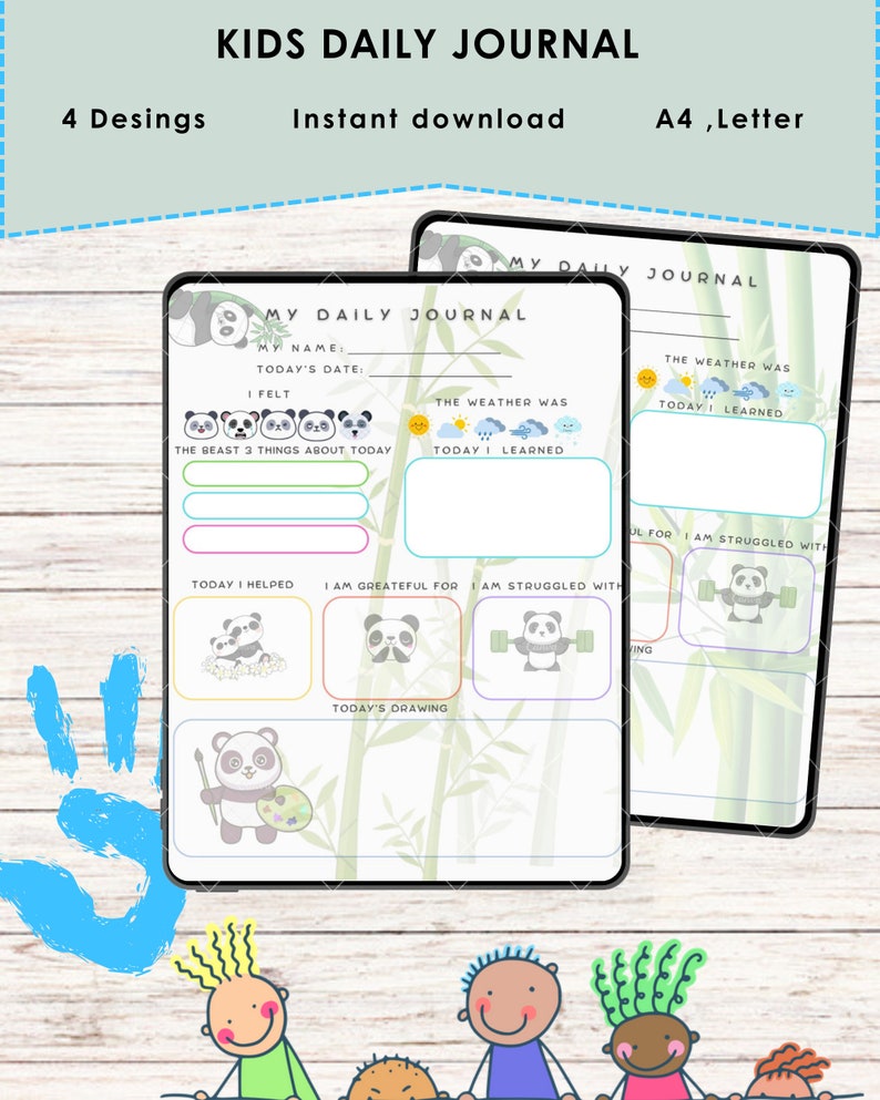 Kids Daily Journal Printable Journal for Kids Diary for Children Kids ...