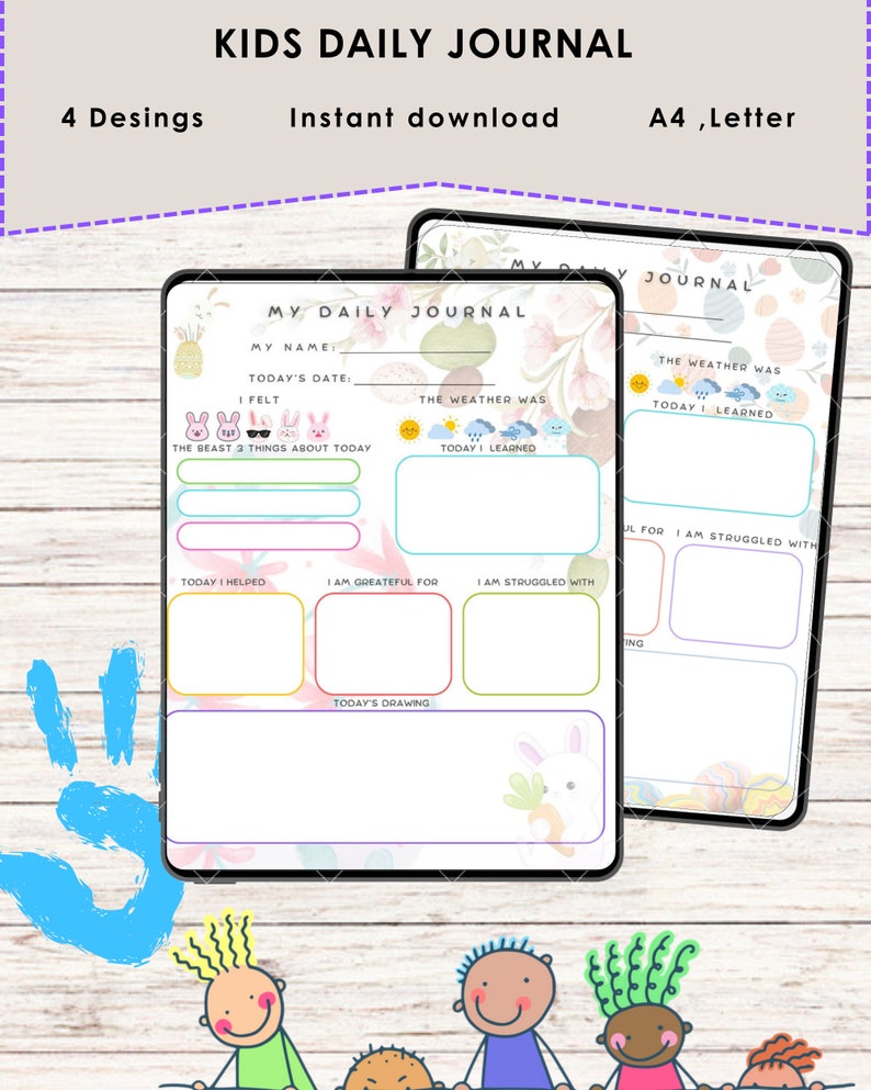 Kids Daily Journal Printable Journal for Kids Diary for Children Kids ...