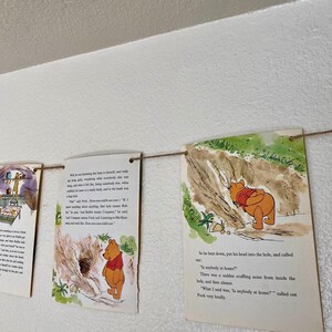 Winnie the Pooh Book Page Banner / Nursery Banner / Vintage Book Page ...
