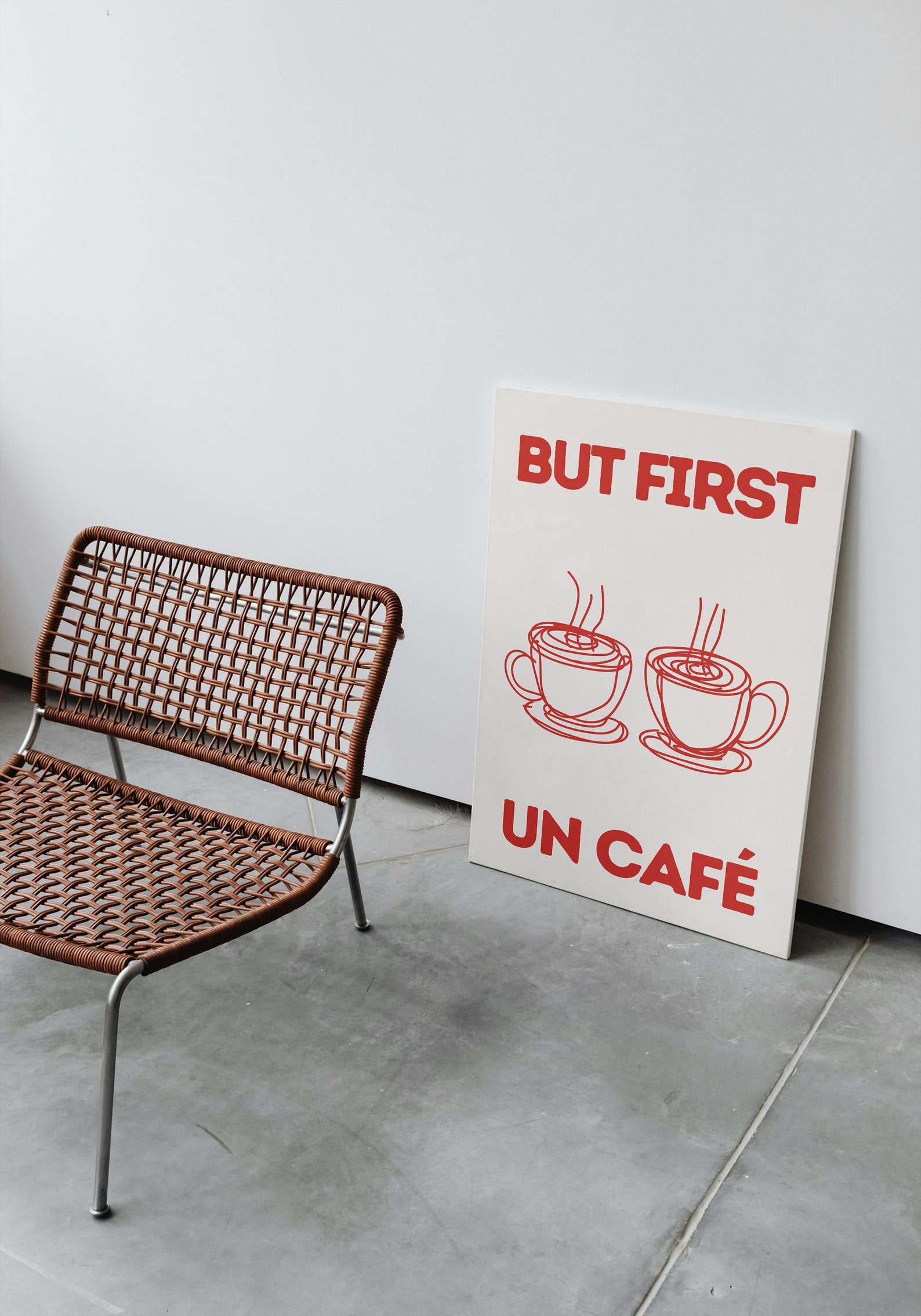 French Coffee Art Print Café Poster French Kitchen Decor Minimalist ...