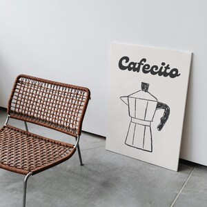 Cafecito Print Spanish Coffee Art Print Minimalist Coffee Poster ...