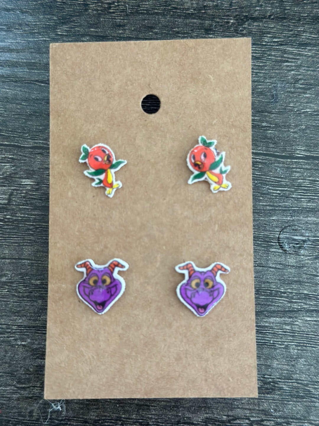 Orange Bird and Figment Earrings/disney Earrings/imagination Earrings ...